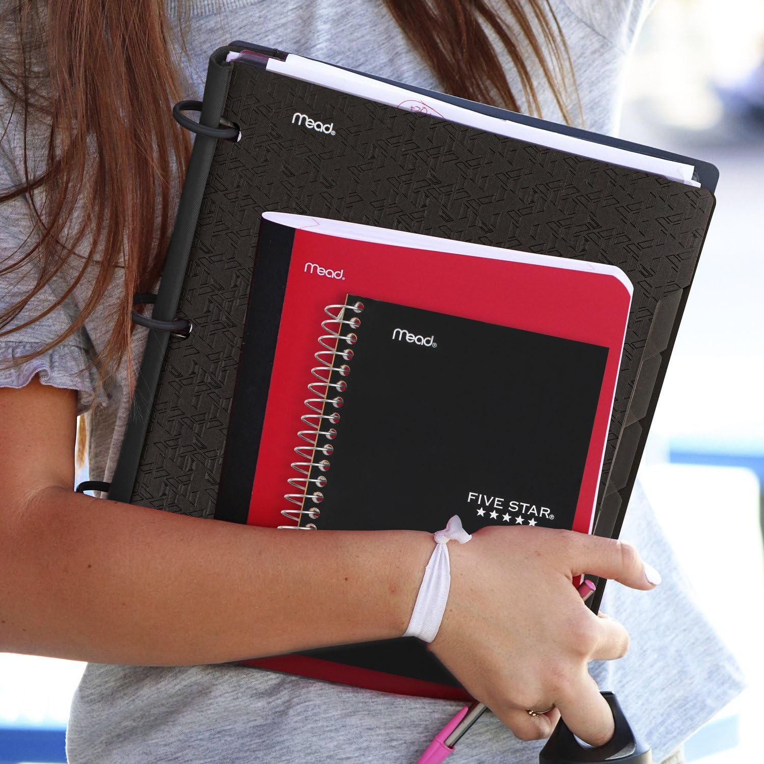 Five Star Personal Spiral Notebook, 1 Subject, College Ruled Paper, 7" x 4-3/8", Small Size, 100 Sheets, Black (73969)