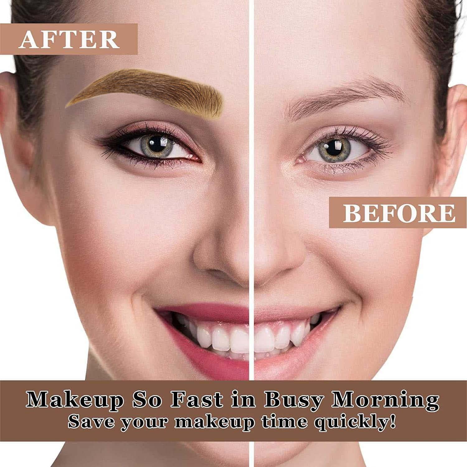 Eyebrow Pencil Eye Makeup Brow Pen with a Micro-Fork Tip Applicator Creates Lift Eyebrow Microblading Pen Eyebrow Tattoo Waterproof Long-Lasting Natural Eyebrow Hai (Light Brown # 01)