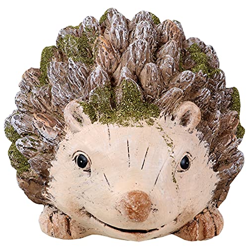 Sunnydaze Hazel The Hedgehog Garden Statue Decor - Hand-Painted Sculpture for Patio, Lawn, Garden and Indoor Living Spaces - 7-Inch