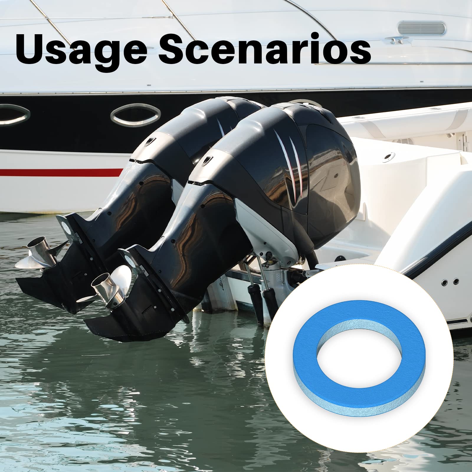 Gearcase Drain Plug Seal, Lower Unit Drain Plug Seal Washer Gaskets 10Pcs 3/8β-16 Oil Drain Plug Seal Washers Compatible with Most Mercury/Mariner Outboards and Mercruiser