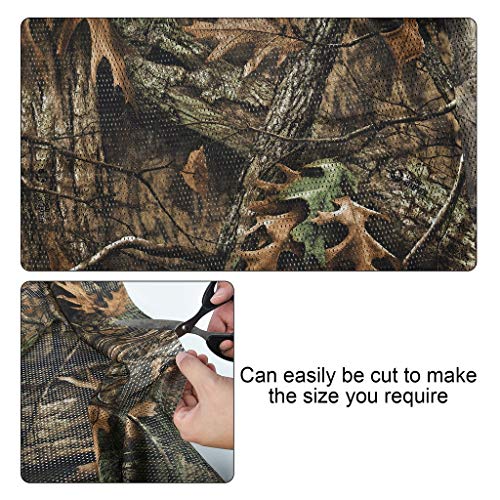 Waxaya Camo Burlap Cradle Mesh Camouflage Netting Cover for Hunting Blinds Sunshade Decoration(59" x 6.5' = 1.5m x 2m, Maple Leaf Super 2)