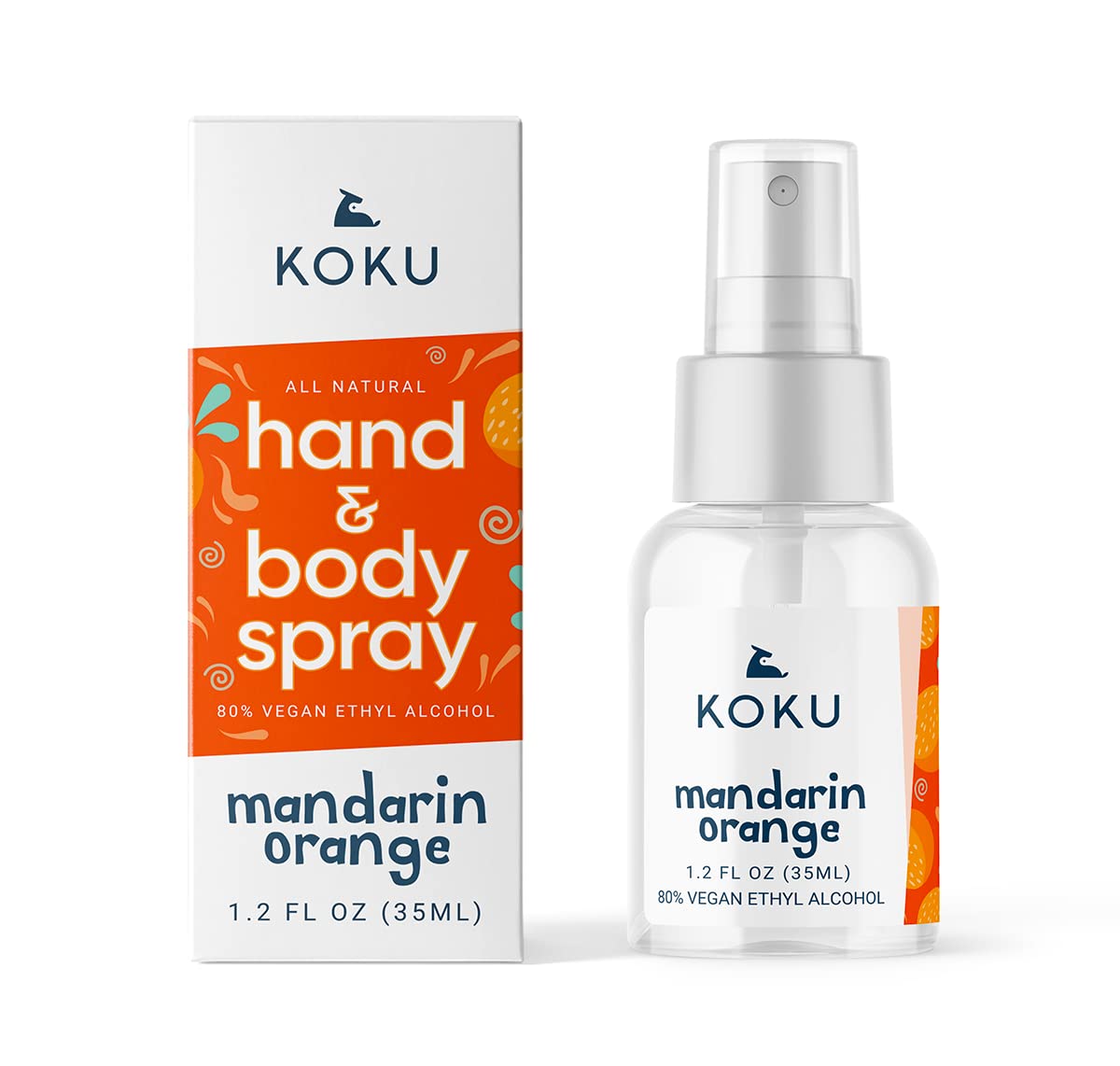 KOKU Citrus Hand & Body Spray Set of 3 Scents | Lemon-Lime-Mandarin Orange | 3 x 3 fl oz