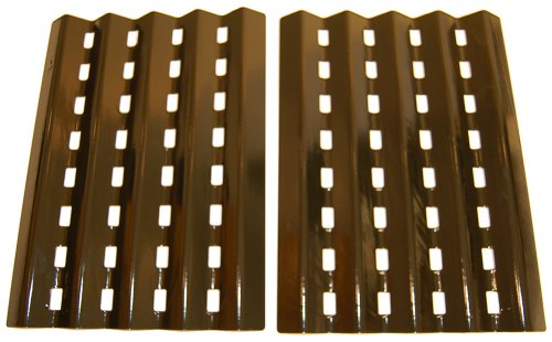 Music City Metals 90242 Porcelain Steel Heat Plate Replacement for Select Brinkmann and Charmglow Gas Grill Models, Set of 2