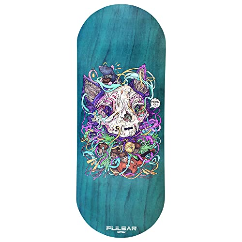 Pulsar SK8Tray Magnetic Lid for Rolling Tray, Artist Series MrOw! Design by Courtney Hannen, Surreal Dark Fantasy Art, 7.25"x19.75"