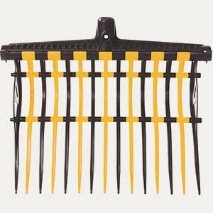 Noble Equestrian Adjustable Wave Fork for Muck, Manure, & Heavy Duty Farm Work, Orange/Purple