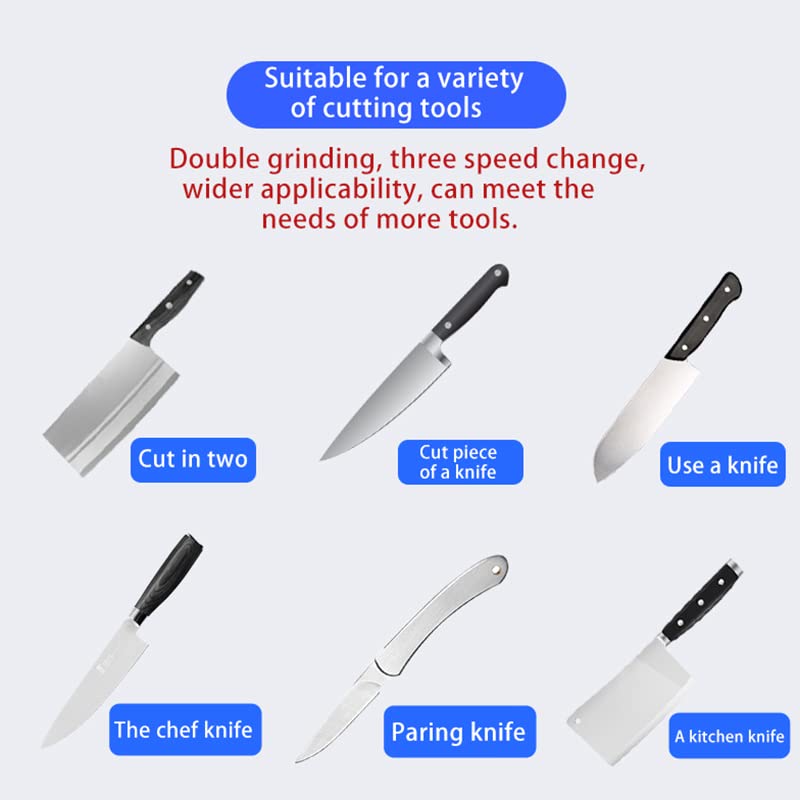 Electric Knife Sharpener, Kitchen Sharpening with Electronic Display - 2 Stage Sharpens, Three Speed Modes, USB Rechargeable, Kitchen Knife Sharpeners, Kitchen Accessories Help Repair for Home Chef