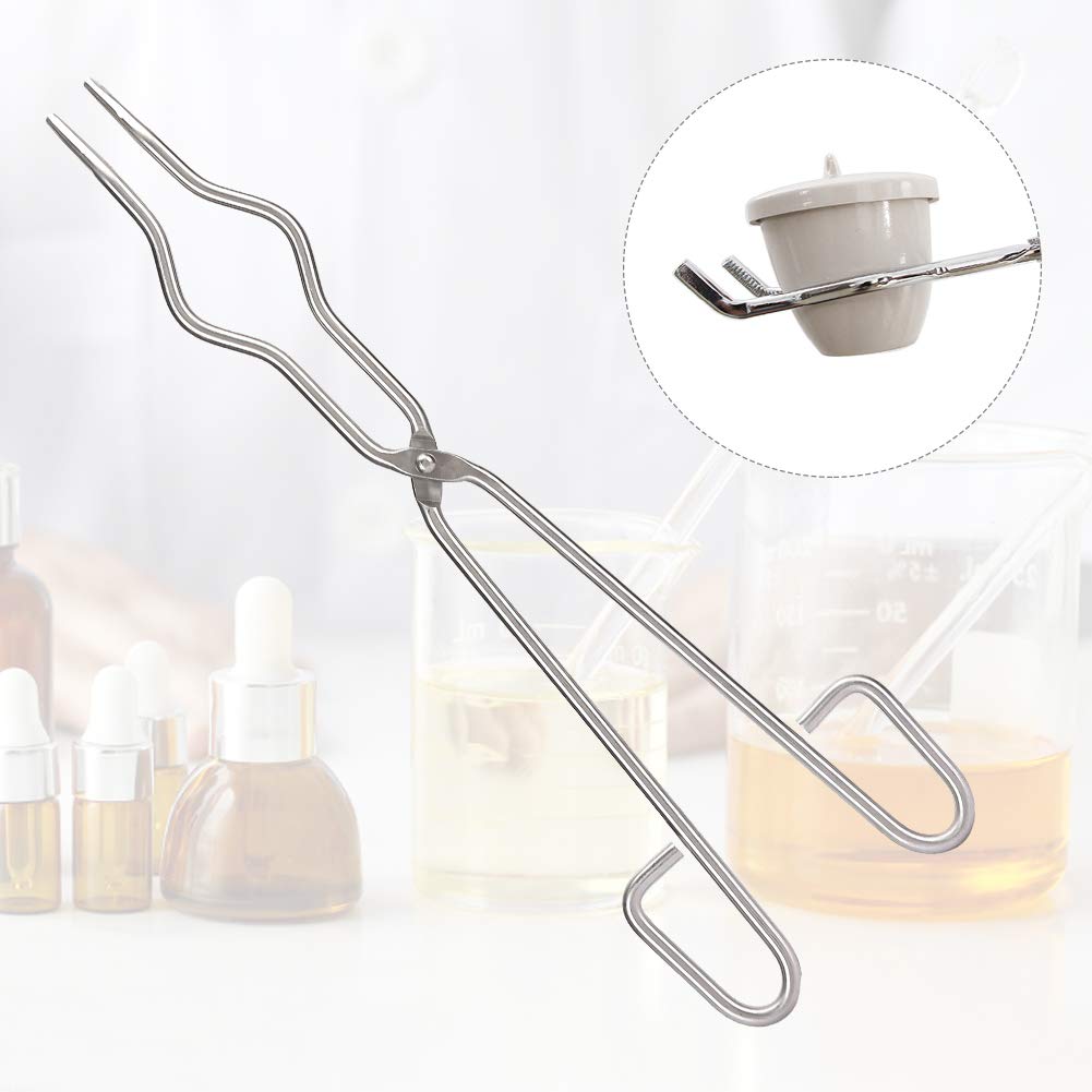 STAINLESS STEEL CRUCIBLE TONGS 40CM LABORATORY SUPPLIES BEAKER HOLDING CLAMP HEAVY DUTY ERGONOMIC DESIGN