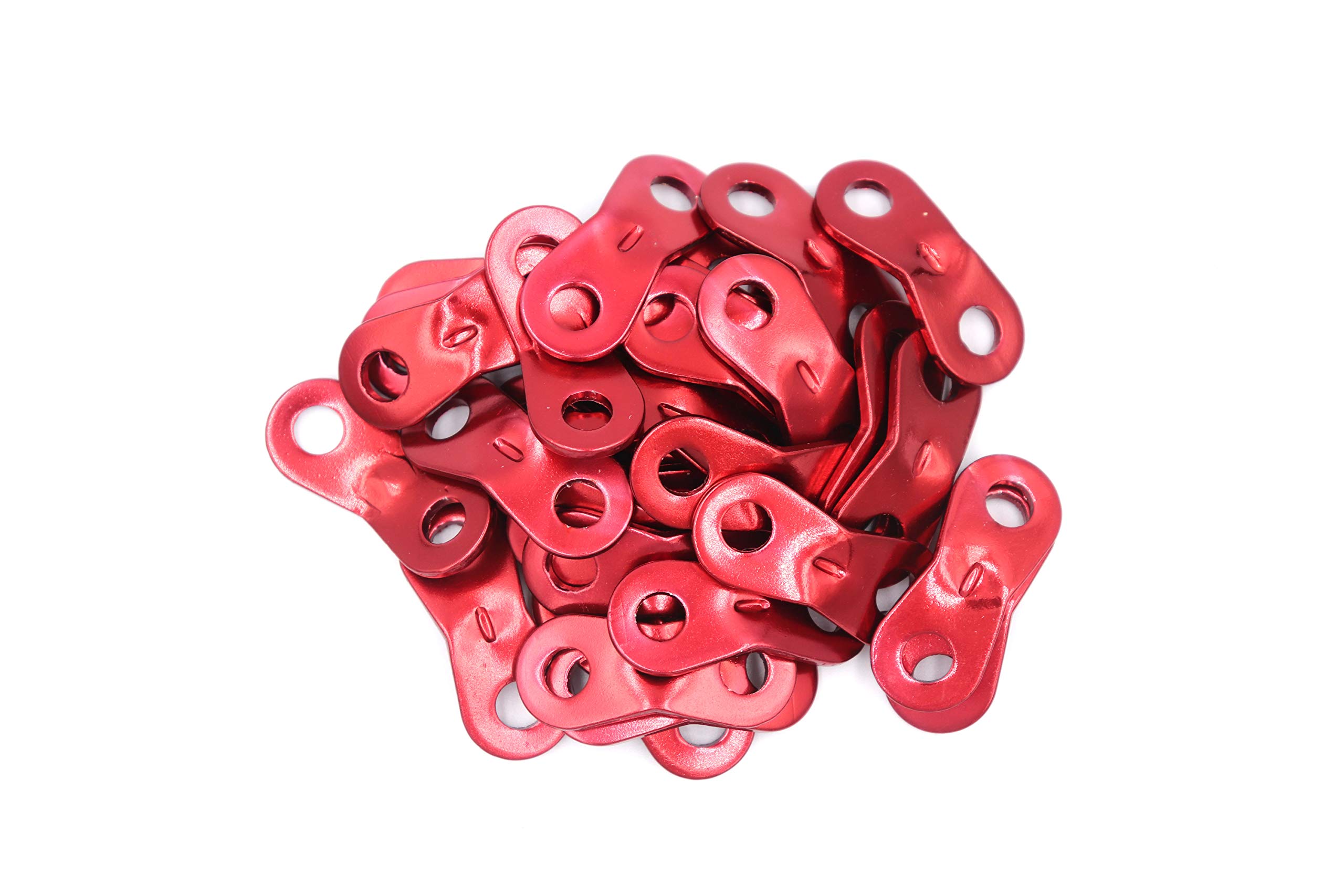 FGen 30pcs Outdoor Binocular Aluminum Umbrella Rope Buckle Tent Canopy Pull Rope Accessories Wind Rope Buckle Fixed Buckle Stop Adjustment Piece