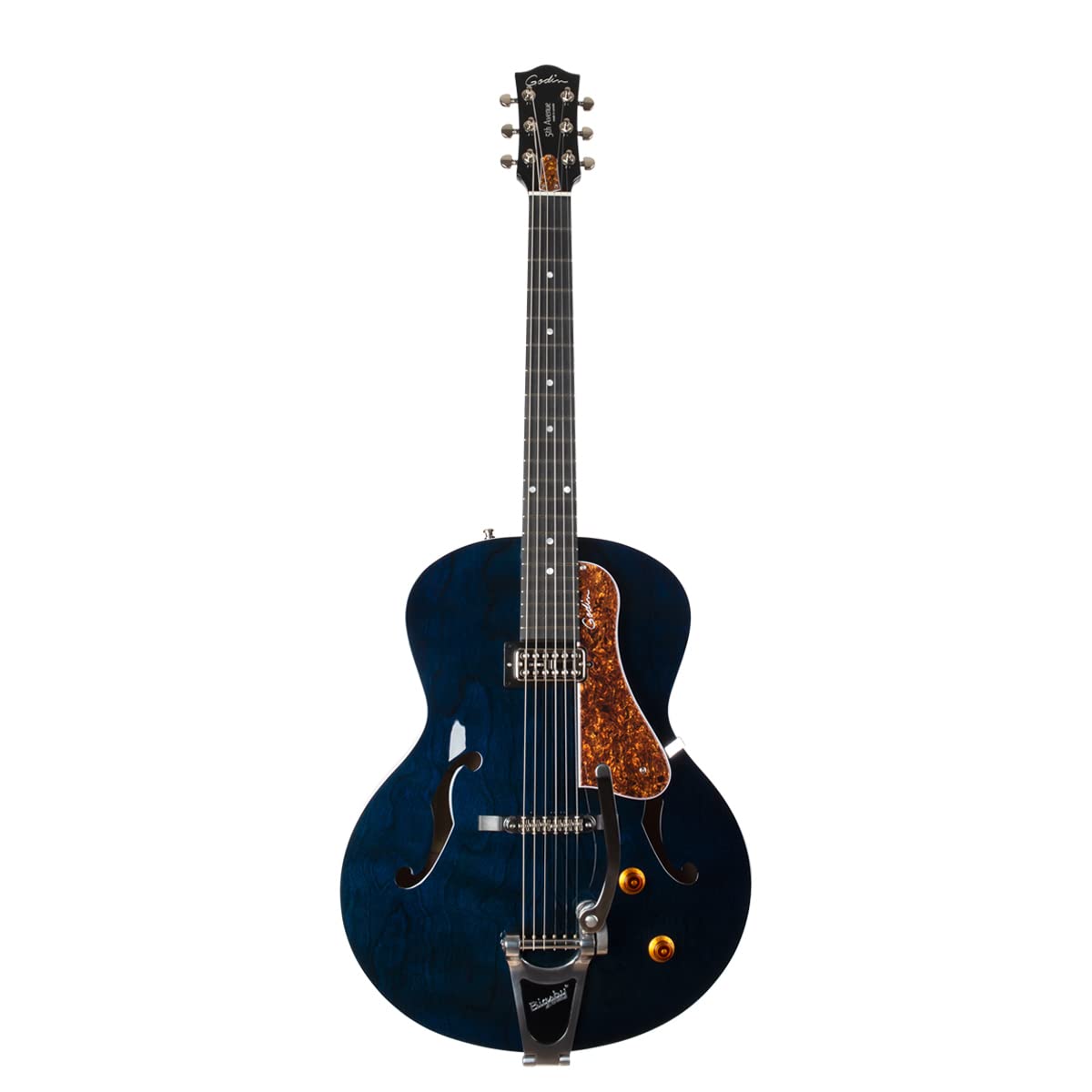 Godin 6 String Electric Guitars, Right Hand, Indigo Blue, Hollow-Body (050956)
