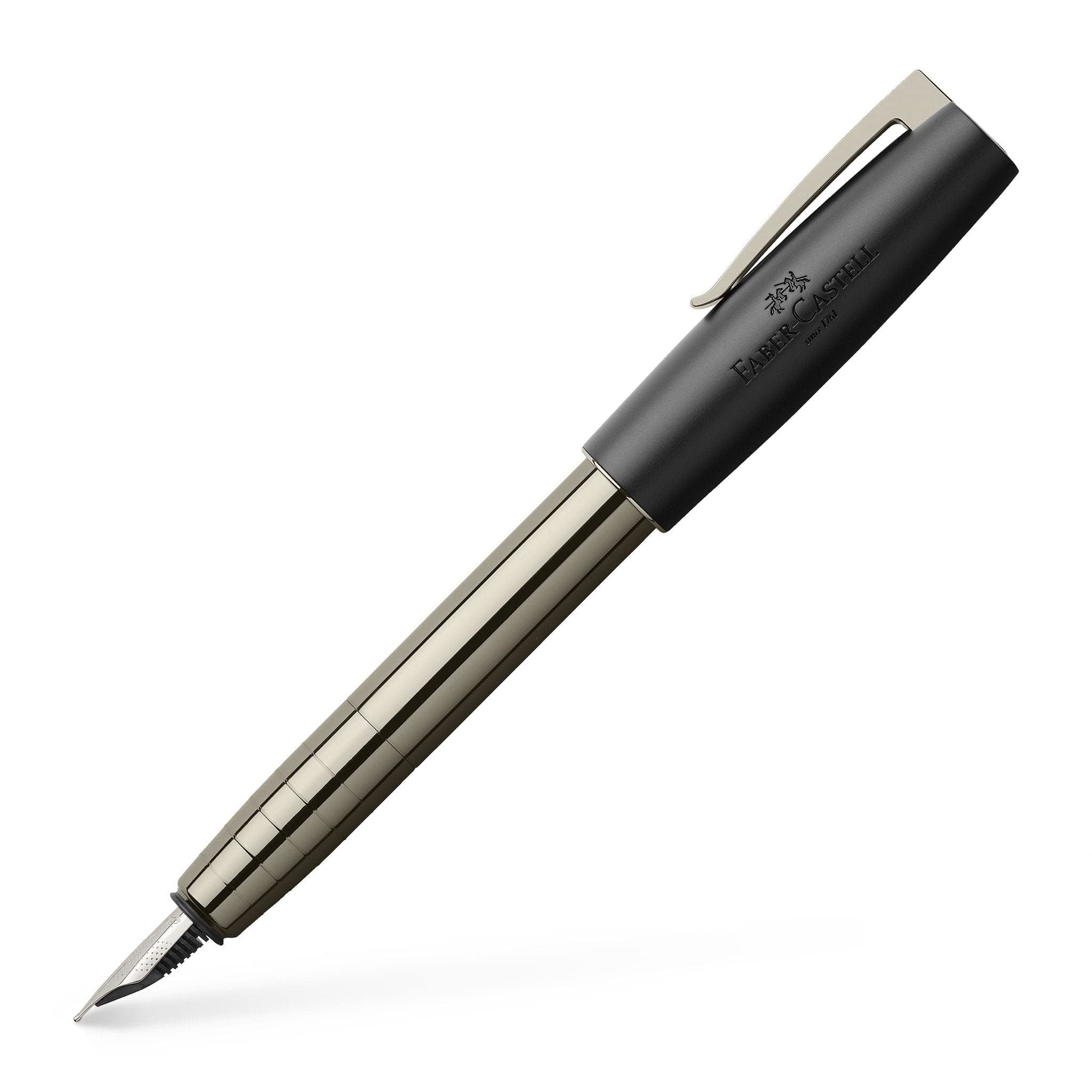 Faber-Castell 149243 Fountain Pen LOOM, Nib B, Shiny Gunmetal