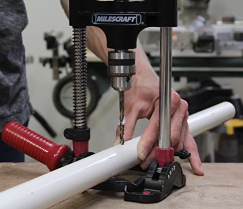 Milescraft 1318 DrillMate Portable Drill Guide - Drill Guide Attachment - Compatible with most 3/8 in. Drill Accessories - Self-Centering Base - Multi-Angle Readouts