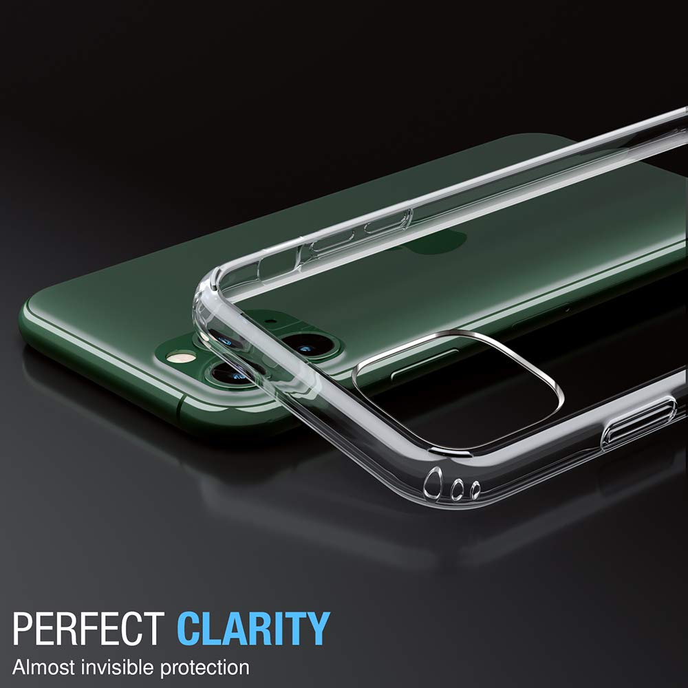 FlexGear Case for iPhone 11 Pro with 2X Tempered Glass Screen Protectors [Full Protection] - Crystal Clear