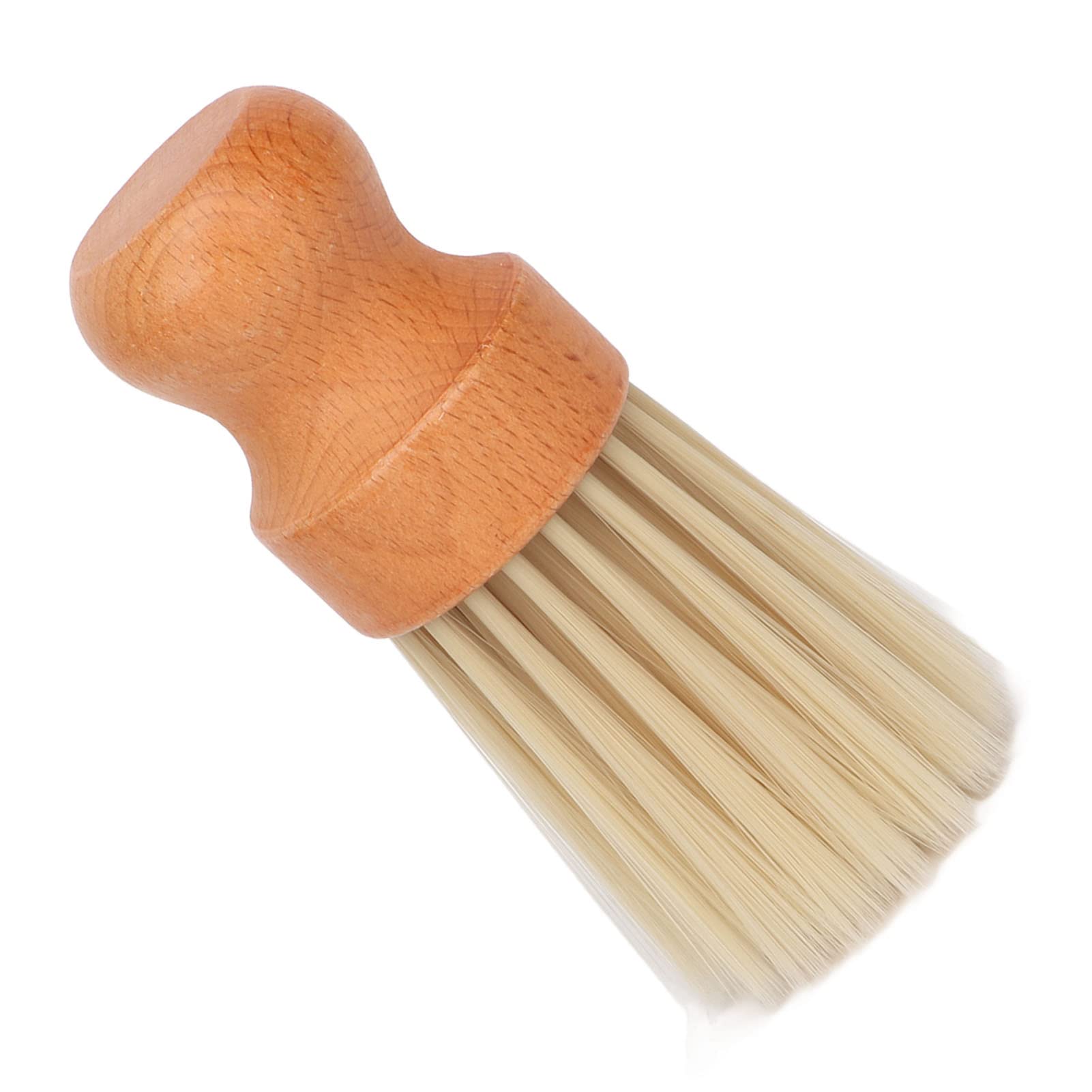 Men Shaving Brush, Practical Design Portable Compact Soft Bristles Durable Wearable Shaving Brush Wooden Handle for Dormitory