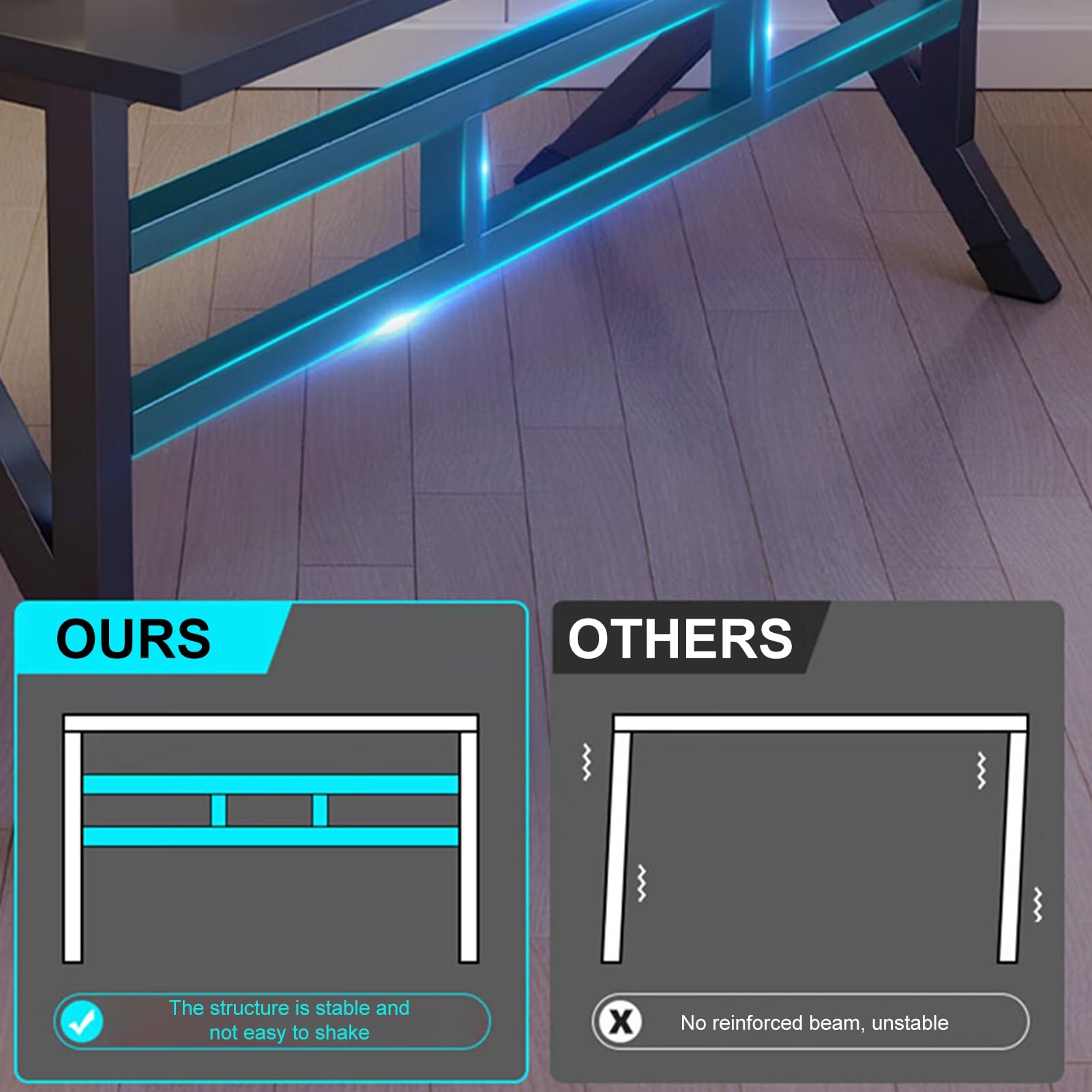 Standing Desk, Computer Table Ergonomic Computer Desk for Work Office Home, Modern Gaming Desktop Workstation, Small Computer Office Desk, Modern Simple Style Writing Study Work Table for Home Bedroo