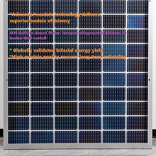 Futuersolar 19620 Watt Solar Pane 36pcs 545W Bifacial Solar Panels Monocrystalline 10BB Cell 21.3% High-Efficiency Class A Module forFarm Commercial Residential Solar