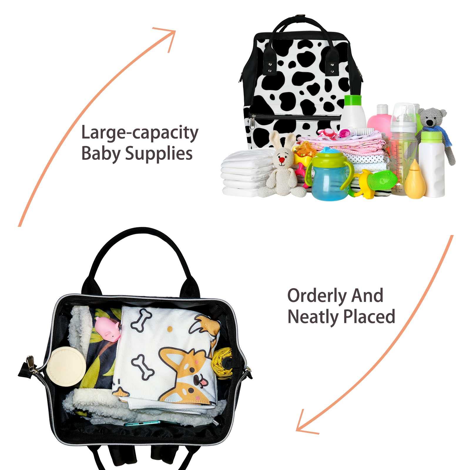 Vantaso Diaper Bag Mommy Backpack Travel Large Capacity Dinosaurs Space Shoulder Bag Multifunction Nappy Bag Tote Bag for Woman Man