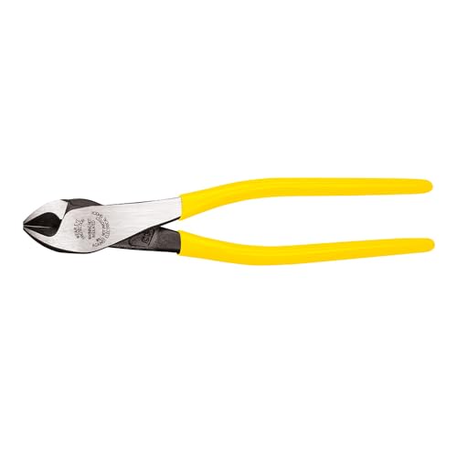 Klein Tools D2000-49 Pliers, Diagonal Cutting Pliers with Heavy-Duty Cutting Knives, Short Jaws and Dual Material Grips, 9-Inch