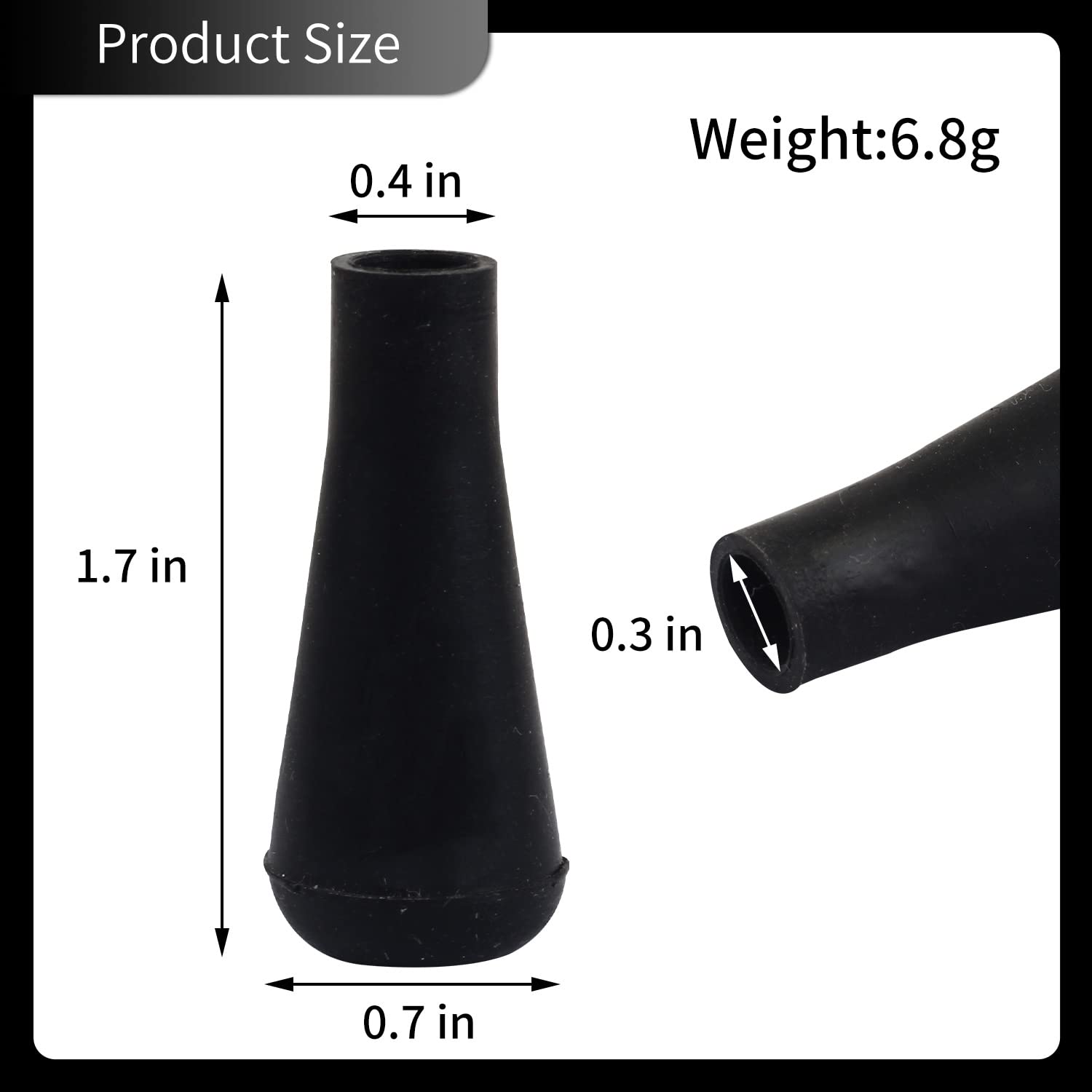 FENJANER Archery Soft Rubber Arrowheads Practice Safety Arrow Tips Hunting Game(Pack of 12) (Black)