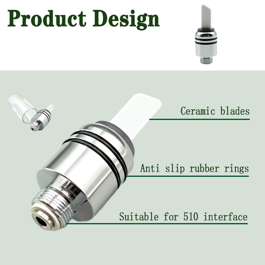 MengMain Ceramic Hot Knife Tip,Heating Multi-Tool Ceramic Knife Tip for Slicing Wax or Viscous oil etc (2-White)