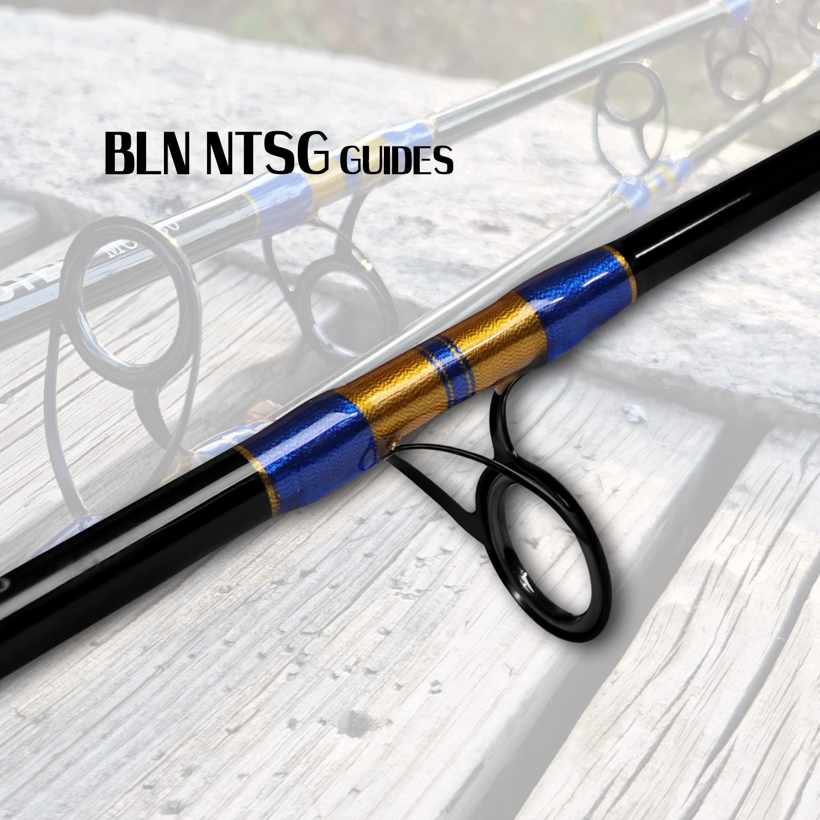 Fiblink Jigging Spinning Rod 1-Piece Saltwater Fishing Jigging Jig Rod (50-80lb,6-Feet,Heavy)