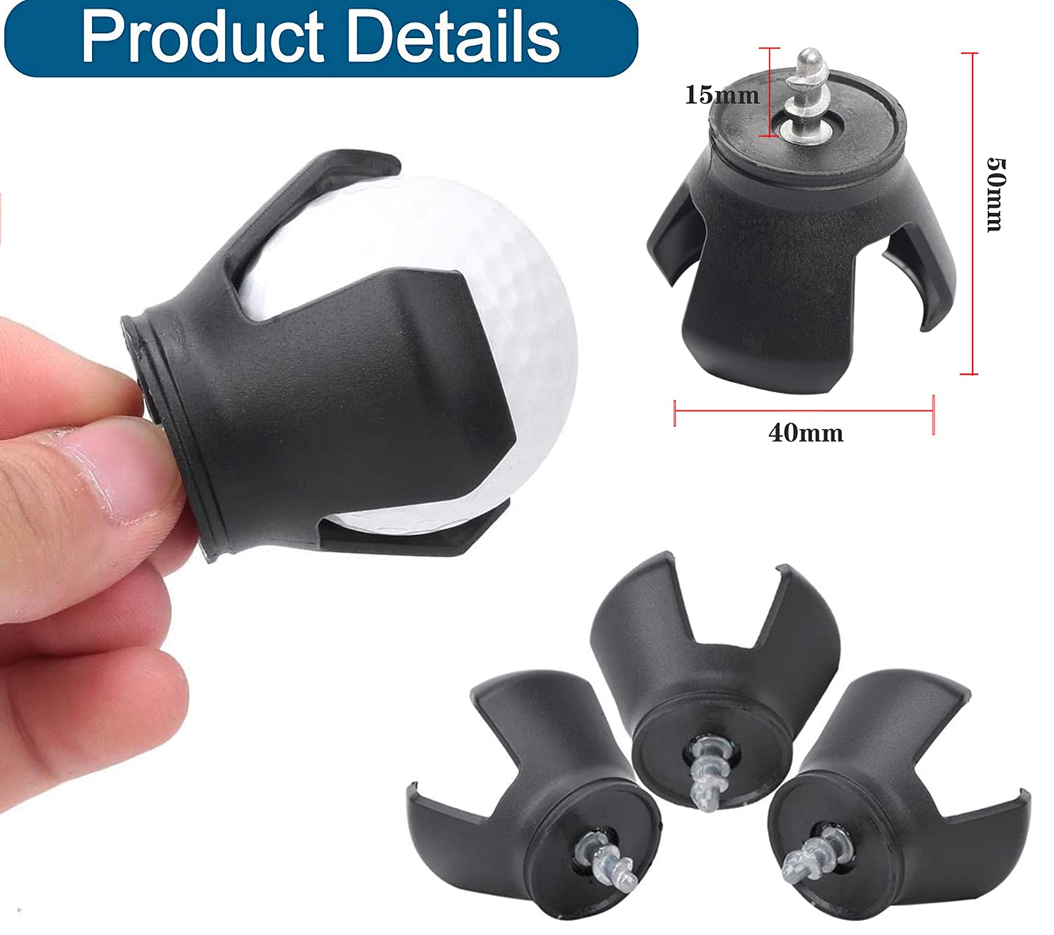 Golf Gifts for Men,3-Prong Golf Ball Retriever Grabber Claw,Manual Golf Ball Pick Up Retriever- 3 Pack Golf Grabber Claw Sucker Tool