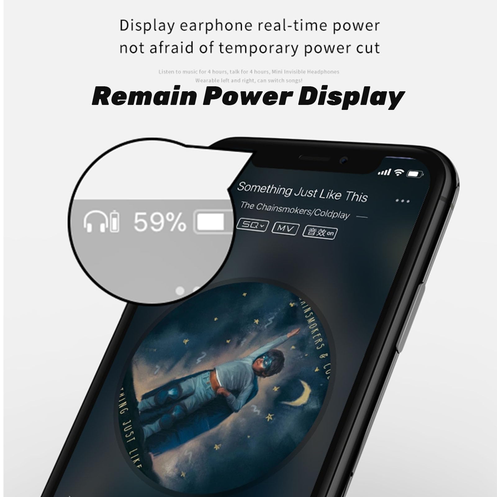Loluka Bluetooth Earbud Single 5.0, Mini Invisible Wireless Headset Hands Free Car Headphone, Cell Phone Bluetooth Earbud for iOS Android Smart Phones Waterproof