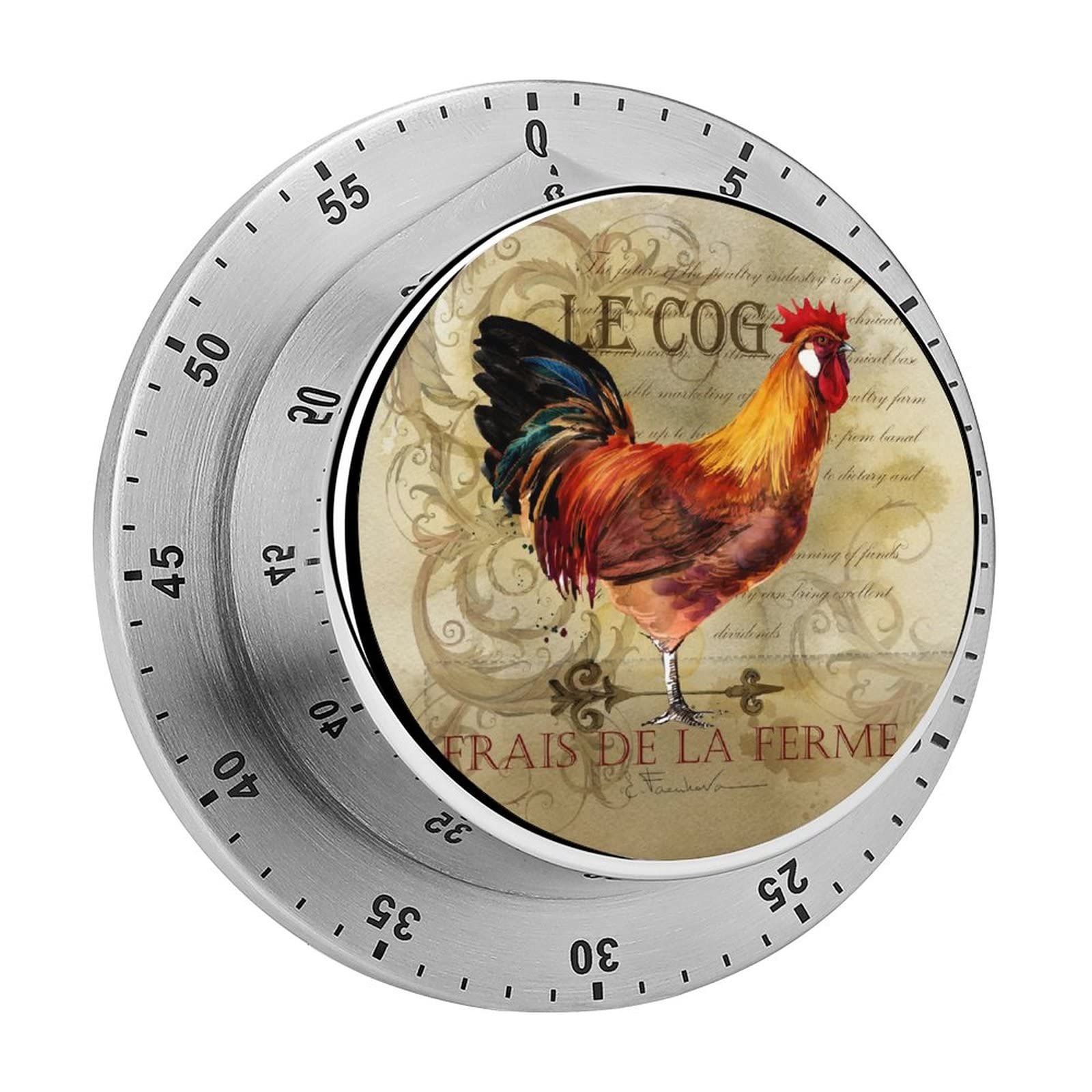 Kitchen Timer Rooster Vintage Farm Animal Timer Magnetic Timer Mechanical Timer for Home Baking Cooking Oven