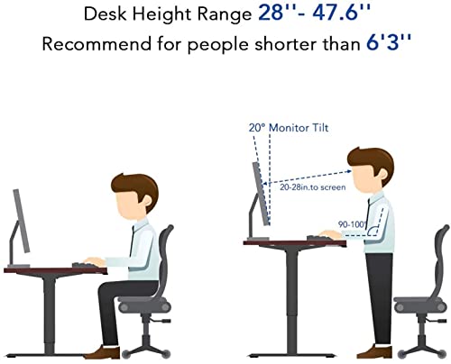 FLEXISPOT Quick Install Standing Desk EC9 Electric Height Adjustable Desk for Home Office 48 x 24 Inches Sit Stand Desk Whole-Piece Desk Board VICI(White Frame + 48" White Top)