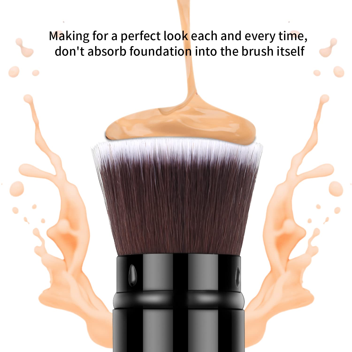 Falliny Foundation Makeup Brush, Kabuki Travel Liquid Foundation Brush Perfect for Blending Liquid, Cream or Flawless Powder Cosmetics