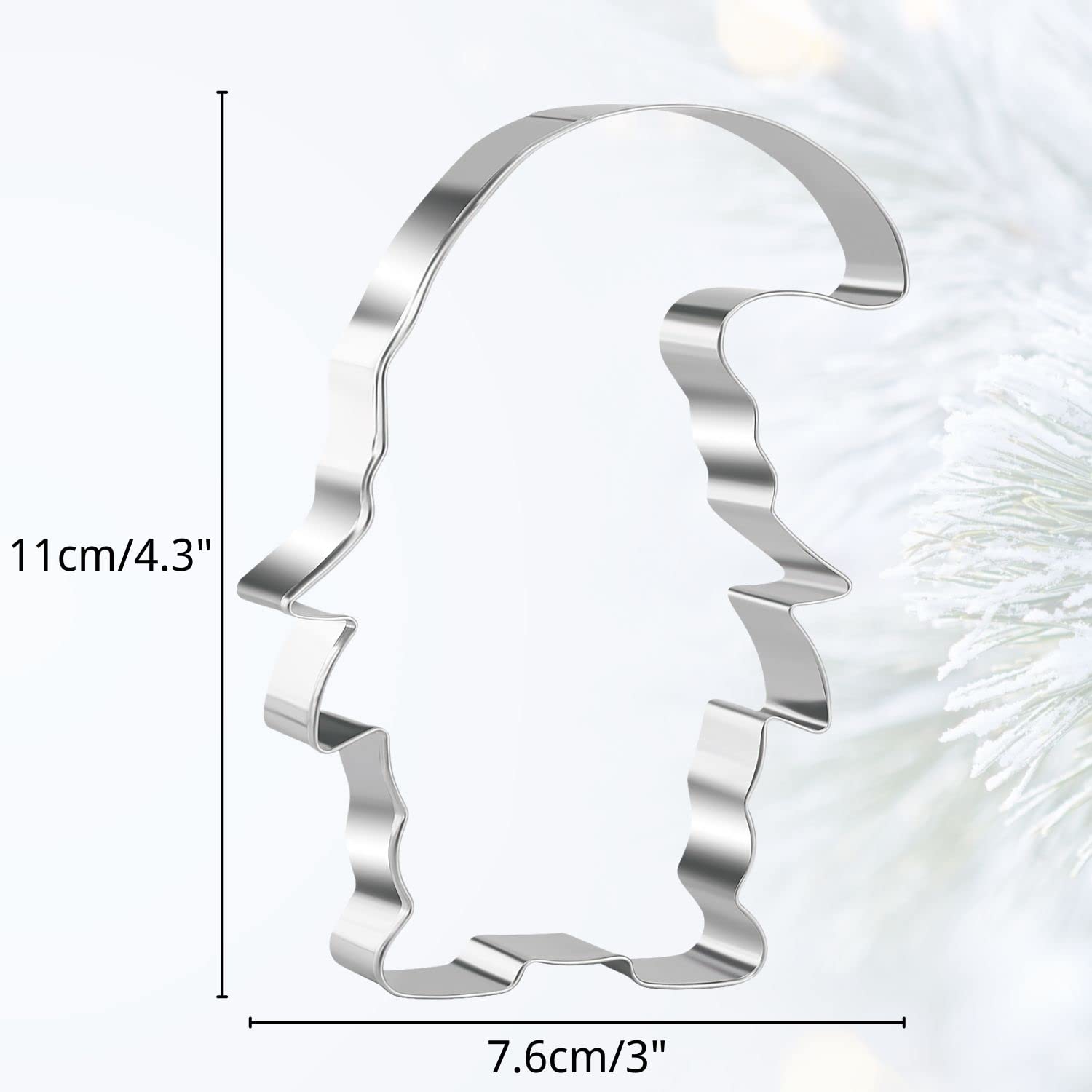 KAISHANE Gnome Cookie Cutter Shapes for Baking Stainless Steel Christmas Biscuit/Pastry Cutters for Xmas/Holiday