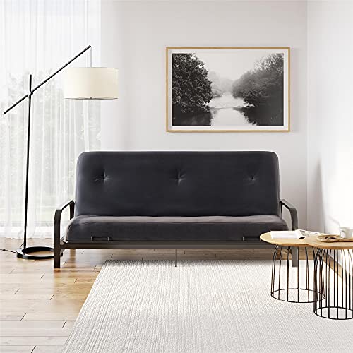 DHP Carson 6 Inch Thermobonded High Density Polyester Fill Futon Mattress, Black