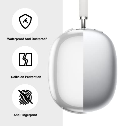 Foweroty Case Cover for AirPods Max Headphones,Ear Pad Case Cover/Ear Cups Cover, Soft Skin Anti-Scratch, Accessories Ultra Protective Cover for Apple AirPod Max,Clear…