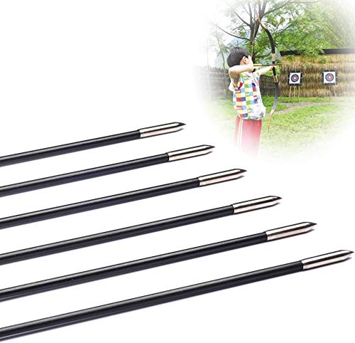 EROCK 28 inch Training Arrows-Archery Practice Target Arrows with Durable Shaft Blunt Tip for Kids Youth or Beginners on Recurve Bow Long Bow(6pcs) (Yellow)