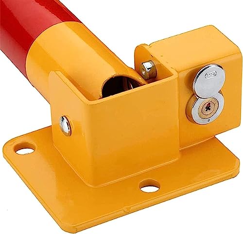 Parking Barrier Post Safety Bollard T-Shaped Heavy Duty Car Parking Space Lock Bollard Folding Lane Parking Barriers Security Posts for Private, Business, with Screws & Key (Color : Yellow, Size : 5