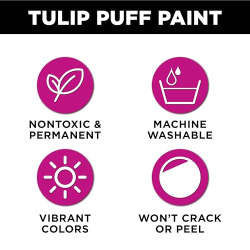 Tulip Puff Paint Slick Black 3 Pack, 4 Fl Oz (Pack of 3)