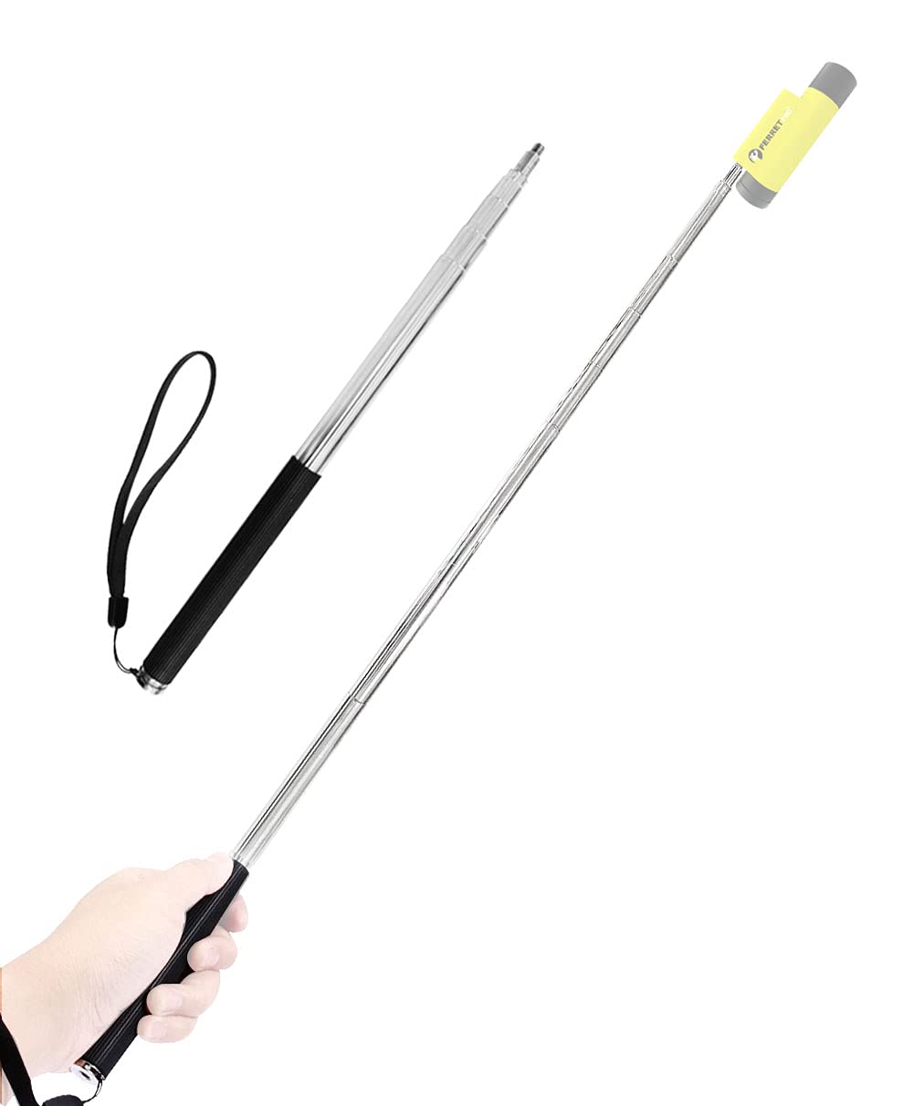 Ferret Stick β 55 inch Metal Telescopic Extendable Pole, Wire Cable Pulling Rod, Quick Fish Stick Designed for use with The Ferret Wireless Inspection Camera & Cable Pulling Tool kit