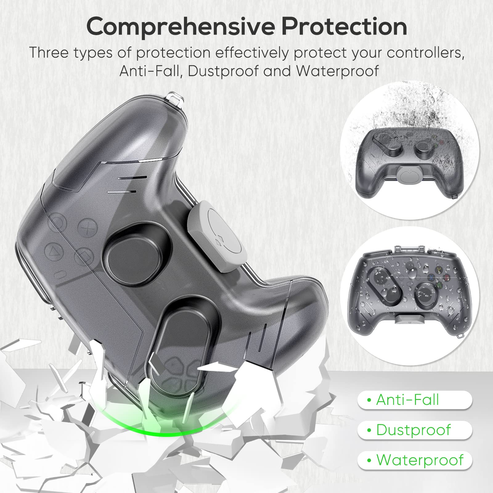 FYOUNG Protective Case for Xbox Series X/S/Xbox one/PS5 Controller, Game Controller Organizer Dust-Resistant, Anti-Scratch, Shock-Proof Protection Storage Box for Xbox Core/ Xbox One/PS5 Controller