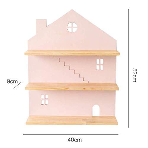 PIBM Stylish Simplicity Shelf Wall Mounted Floating Rack Shelves Retro Partition Storage Sundries Cosmetic Multifunction Storage Bedroom,3 Sizes, a , 40X9X52CM