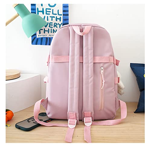 Heryuuk Backpack Pencil Case Shoulder Bag 5 Piece Set for Middle School Student Travel Bag Casual Daypack 43 * 30CM