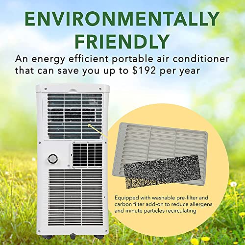 Whynter ARC-102CS 10,000 BTU 3-in-1 Portable Air Conditioner, Dehumidifier and Fan Bundle with 2 YR CPS Enhanced Protection Pack