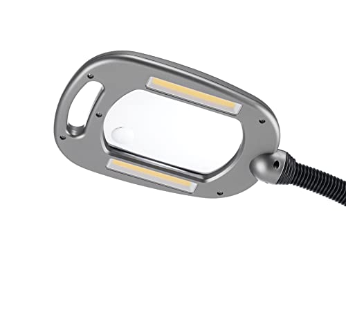 LIGHT IT! By Fulcrum, 20072-401 MultiFlex LED Floor Magnifier Lamp, Silver, Single pack