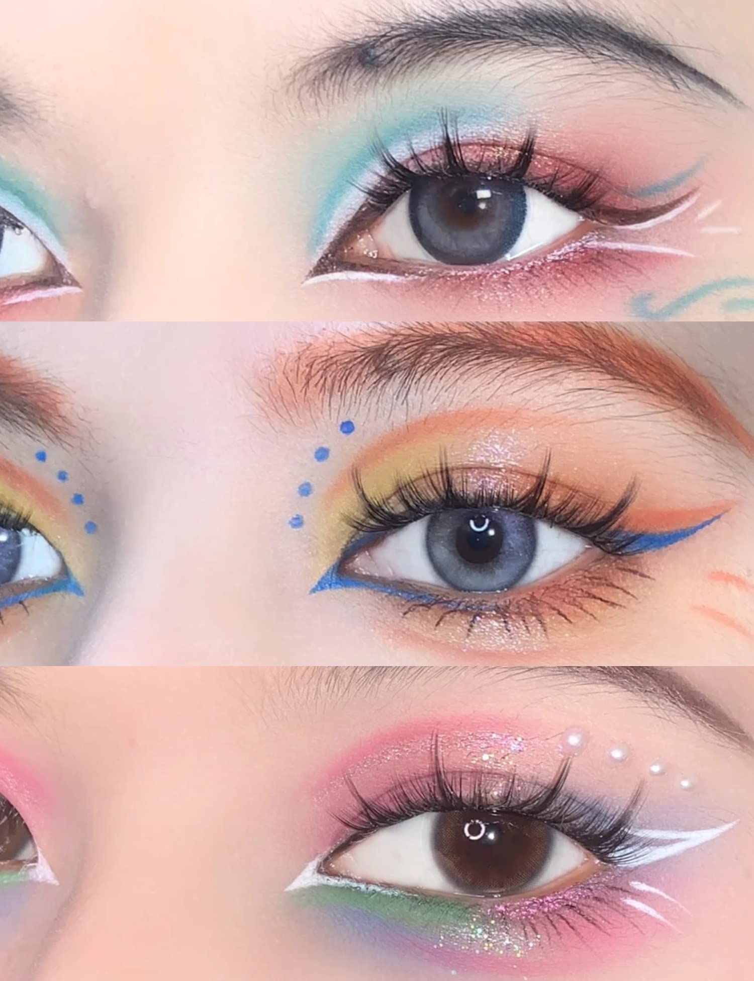 Individual Manga Lashes Natural Look False Eyelashes Anime Cosplay Mink Eye Cluster Spiky Lashes Wispy Fake Eyelashes by EYDEVRO (70 Clusters)