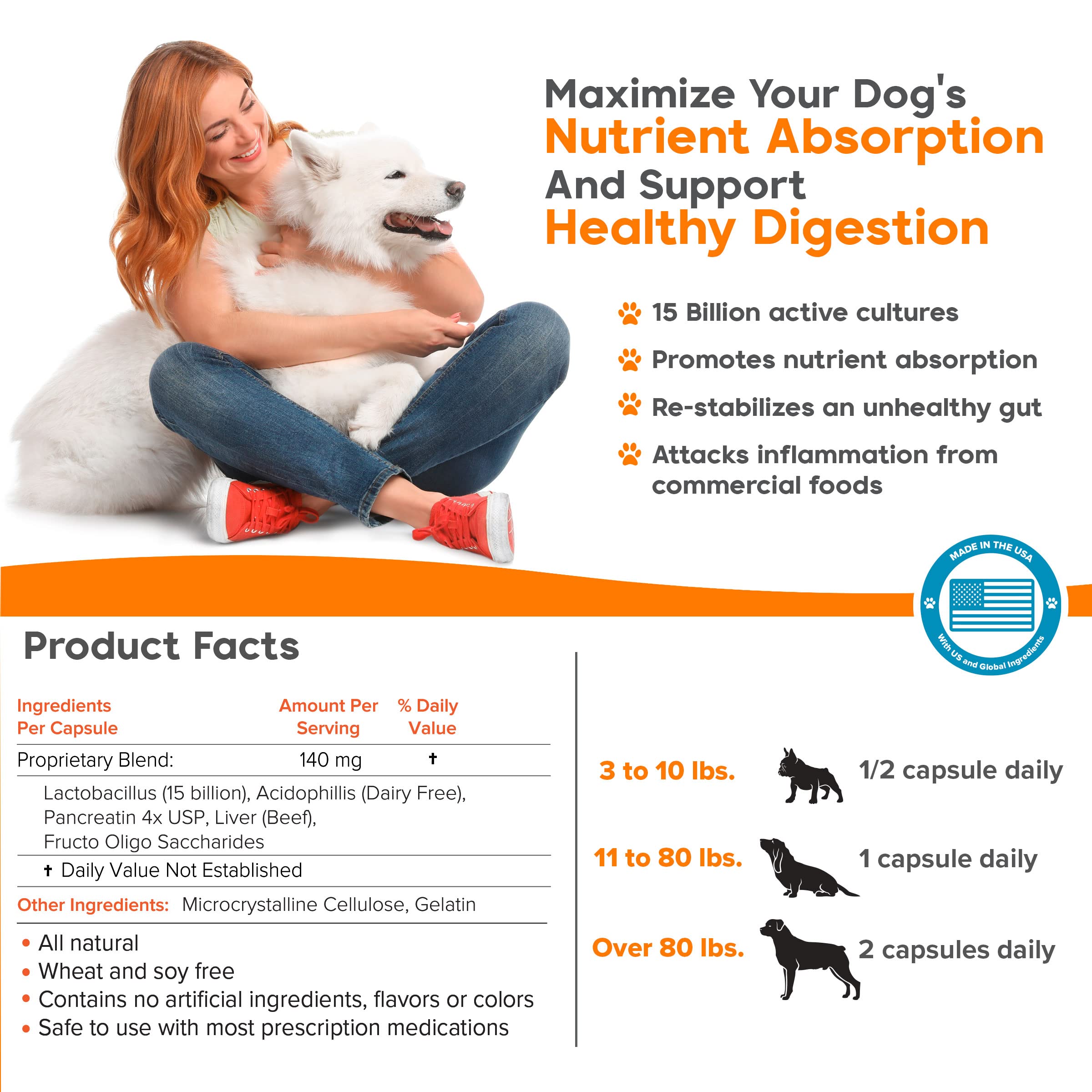 Turkey Tail Mushroom for Dogs Immune Support Bundled with Probiotic Nutrient Enhancer