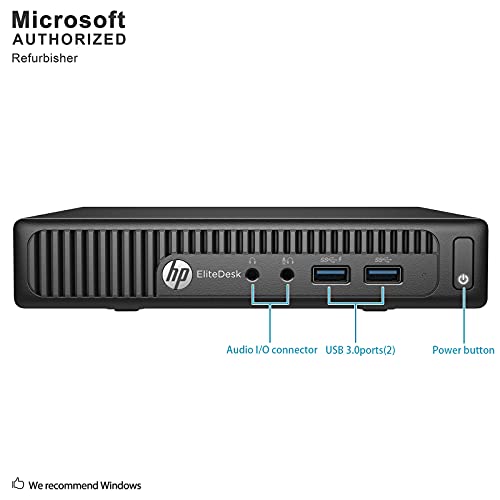 HP EliteDesk 800 G1 Desktop Mini Business PC Intel Quad-Core i5-4570T (2.90GHz) 16GB RAM 256GB SSD Windows 10 Pro 64-Bit WiFi (Renewed)