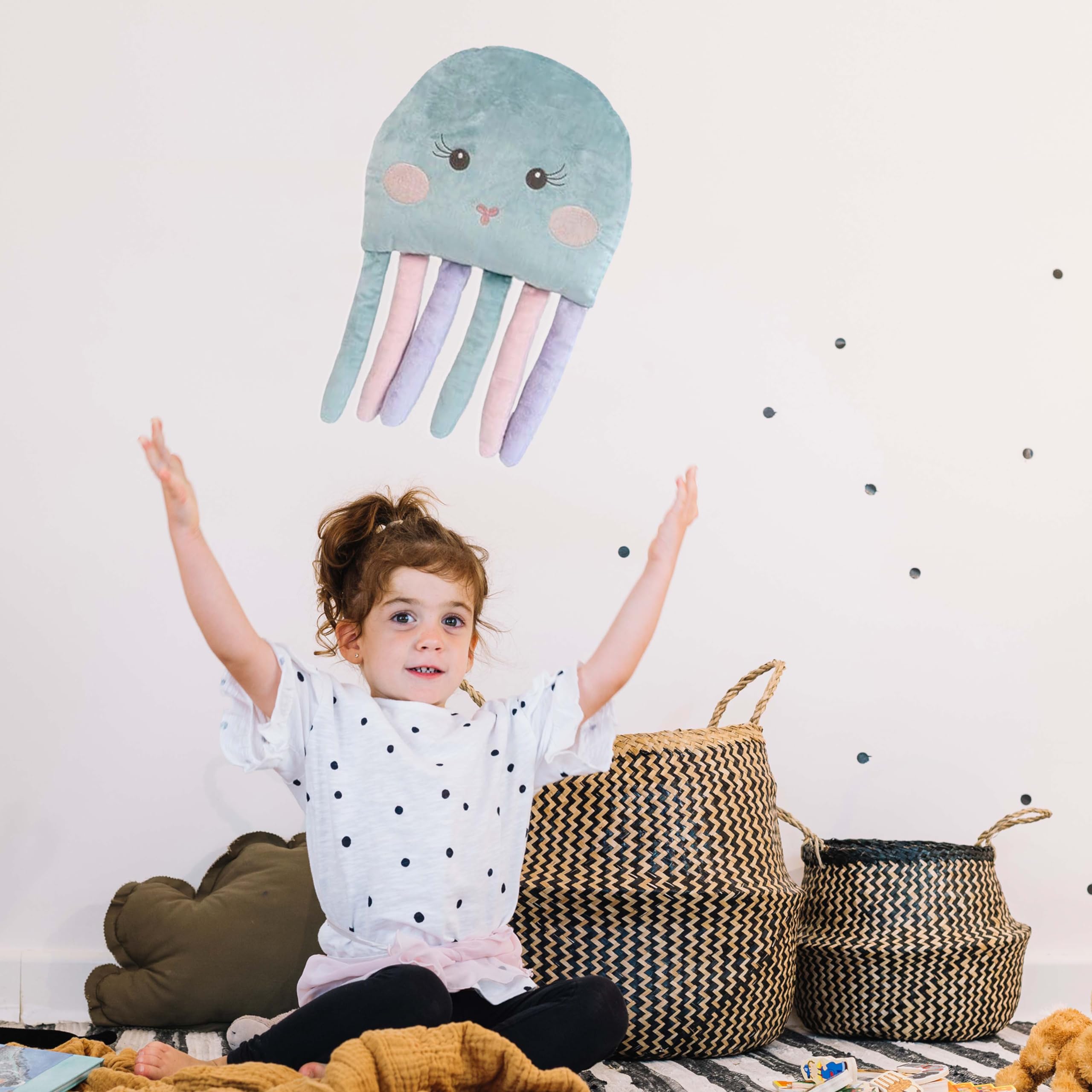 MON AMI Bubbles Octopus Accent Décor Pillow – 20x13”, Plush Stuffed Animal Hugging Pillow, Use as Toy or Room Decor, Great Gift for Kids of All Ages