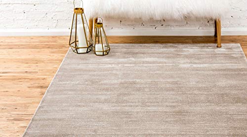 Unique Loom Uptown Collection Area Rug - Madison Avenue (8' x 10' Rectangle, Brown/ Ivory)