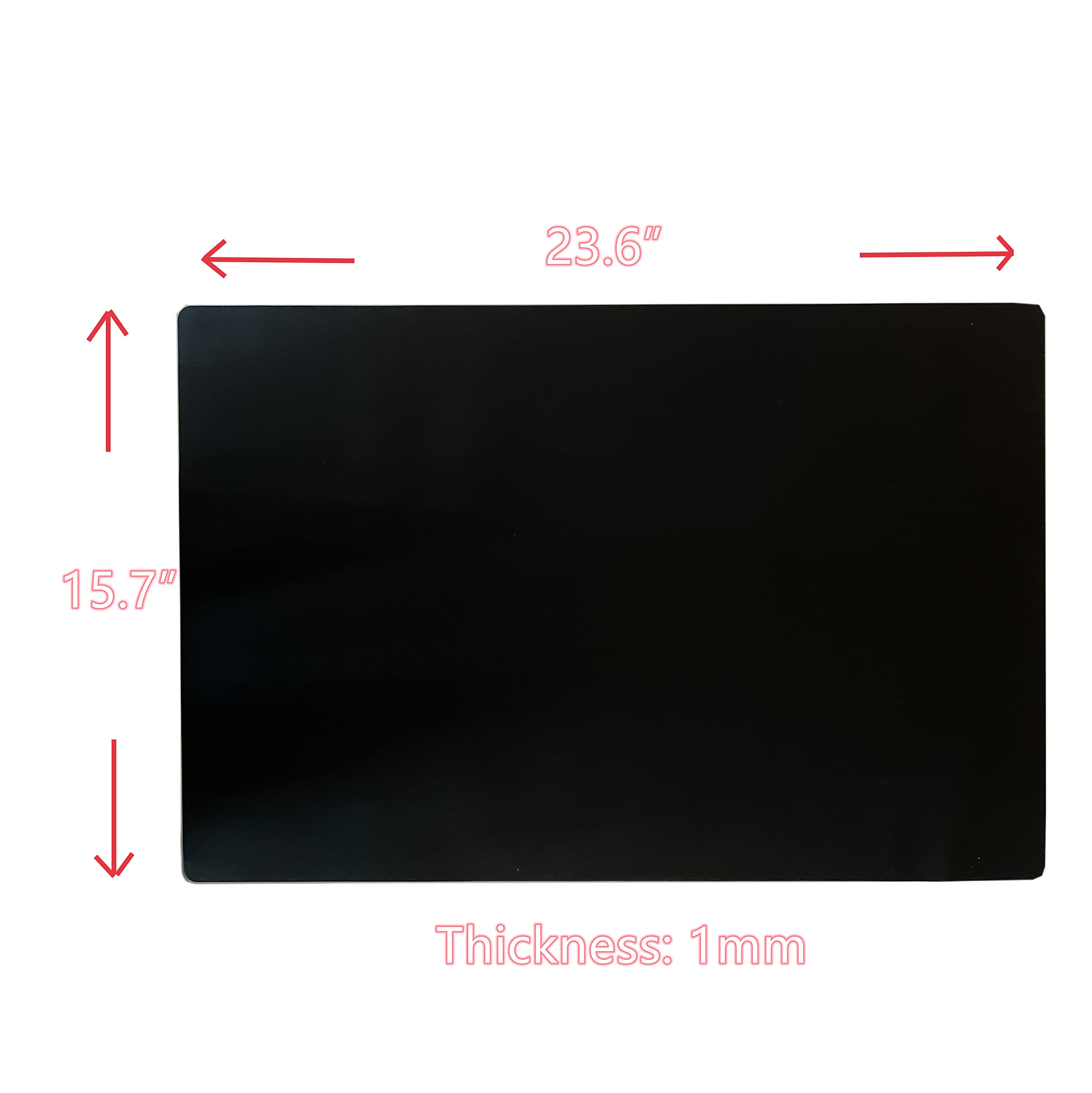 Haloh? 2 Pack 23.6”x15.7”x1mm Silicone protector Mats for Kitchen Countertop, Baking Mats, Nonskid Heat Resistant Desk Mats, Waterproof Multipurpose Mats, Nonslip Silicone Craft Mats (Black)