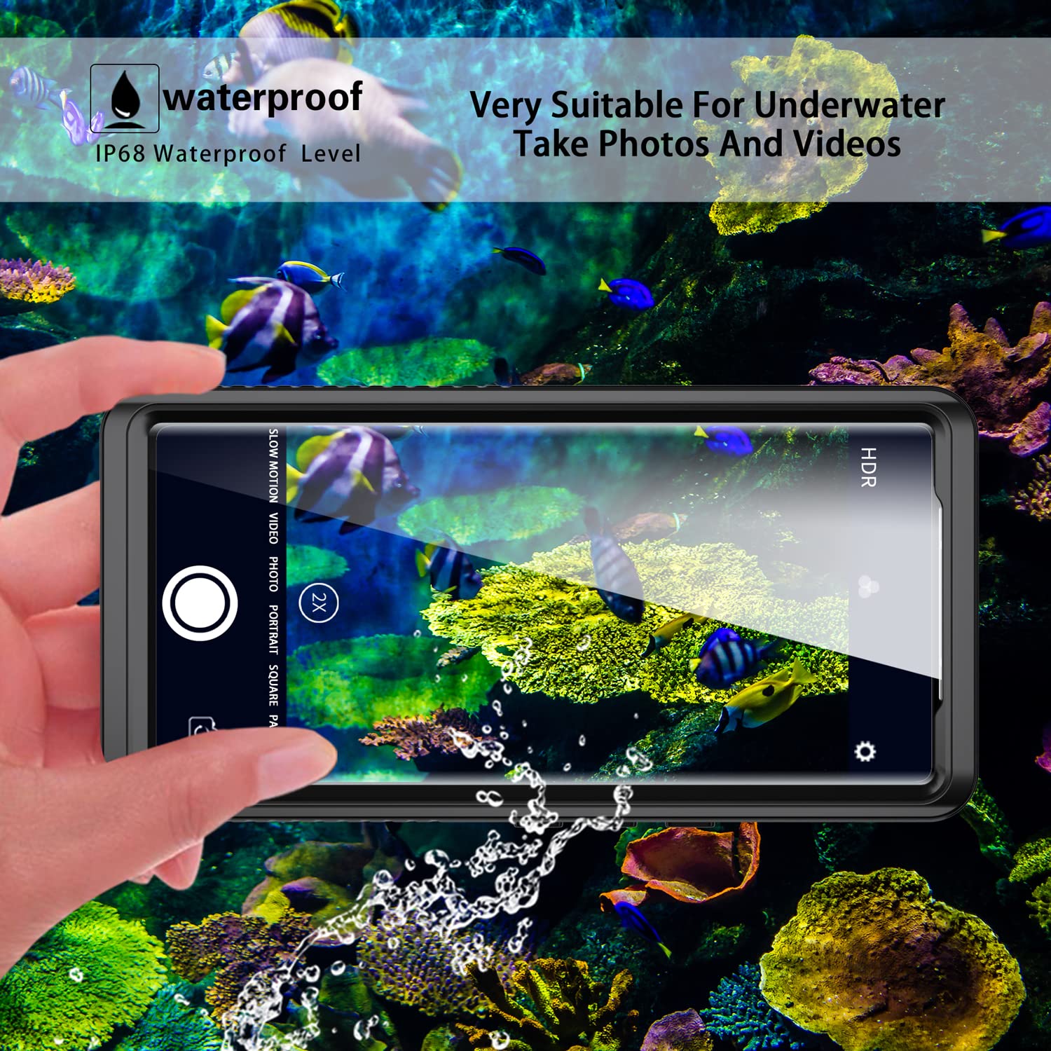 Google Pixel 6 Pro Waterproof Case with Built-in Screen Protector Dustproof Shockproof Drop Proof Heavy Duty Phone Case, Rugged Full Body Underwater Protective Cover for Google Pixel 6 Pro - Black