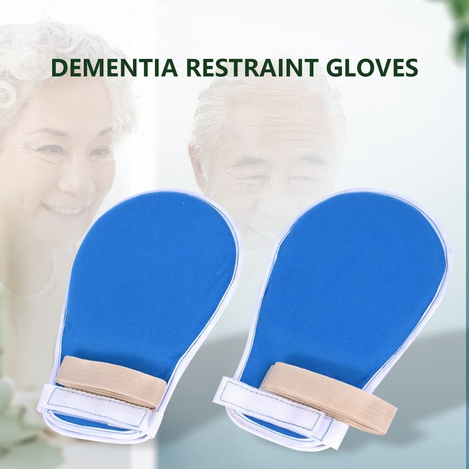 Hand Restraint Gloves, 1 pcs Dementia Restraint Gloves Prevent Self Injury Scratch Breathable Safety Breathable Control Mitts Hand Fixed Padded Protectors for Elderly Patient Great for Caregivers