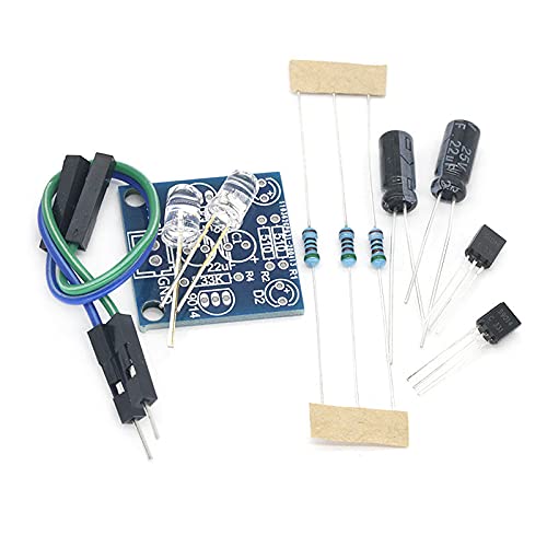 MHT11 Simple 5MM LED Flash DIY Kits DC 3V-14V Circuit Electronics Suite 1.6mm Parts for Arduino Blinking Flashing Kit